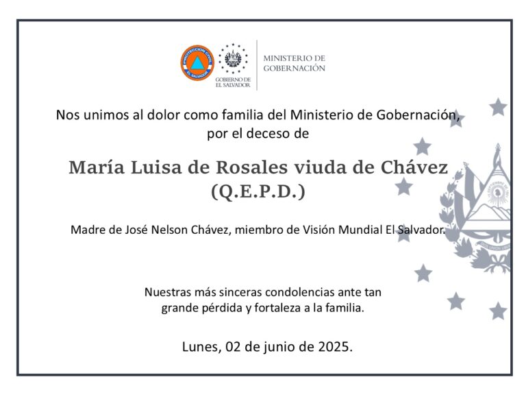 NUESTRO MÁS SINCERO PÉSAME, 02 DE JUNIO 2025 - Dirección General de ...